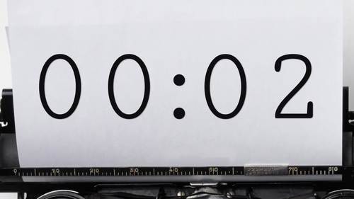 30 TYPEWRITER Video Countdown Timers - For PowerPoint, Slides, Keynote