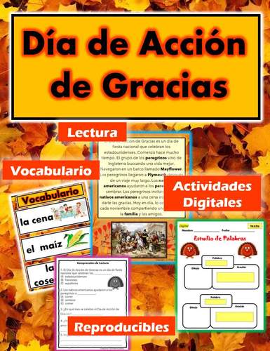 Thanksgiving Unit BILINGUAL: PowerPoint, DIGITAL activities and ...