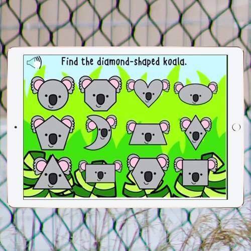 Find the zoo animal shapes | BOOM CARDS with audio | DIAMOND | TPT