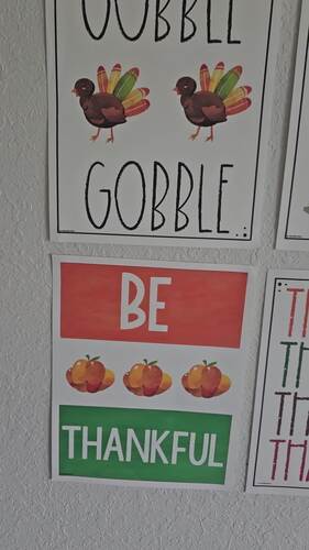 Thanksgiving Themed Bulletin Board Posters | Classroom Decor | Hallway ...