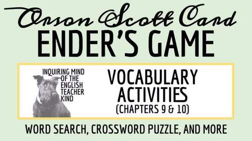 Ender's Game Chapters 9 and 10 Vocabulary Games for High School | TPT