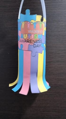 Autism Awareness Activities Windsock Craft Coloring Page PRESCHOOL DECOR