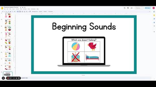 Phoneme Isolation Phonemic Awareness Interactive Digital Practice Slides