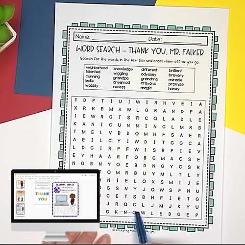 Thank You Mr. Falker | Book Companion | Digital and Printable | TPT