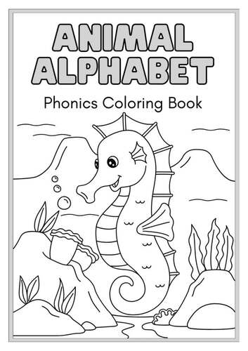 Grade 1 Animals Alphabet Phonics Colouring Book by Finance Curriculum Hub