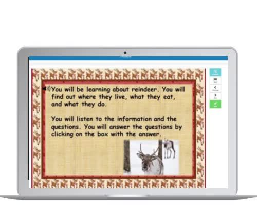 Reindeer Facts (BOOM CARDS with Audio) by Living and Loving Primary