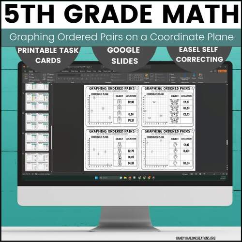 5th Grade Math Review Graphing Ordered Pairs on Coordinate Plane Print ...