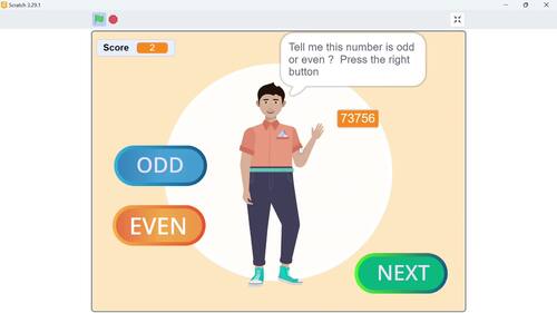 Odd Even Number Game in Scratch | Workbook, Test, Rubrics & sb3 File
