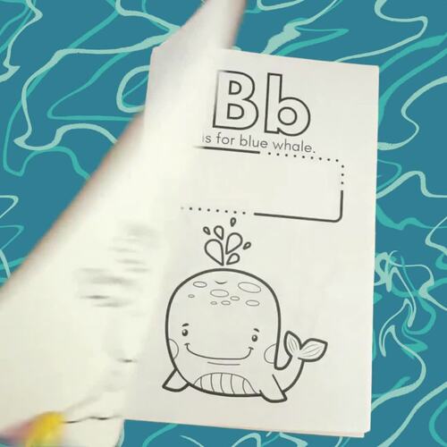 Aquatic Animals A-Z Activity Booklet | Printable PDF | Coloring & Facts