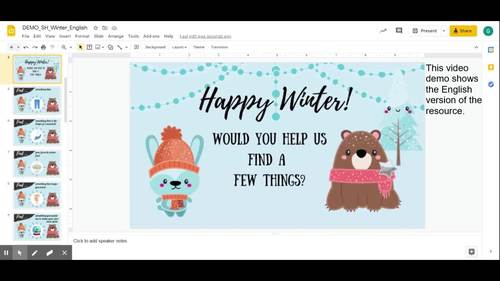 Spanish Digital Virtual Scavenger Hunt Winter (INVIERNO) - Brain Breaks ...