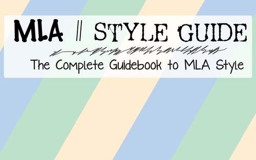 MLA Format Style Guide | Instructional Packet, Worksheets, PPTX ...