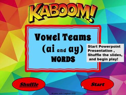KABOOM - 'ai' and 'ay' Vowel Teams (3 different DIGITAL & PRINT phonics ...