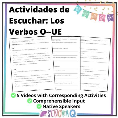 O--UE Stem Changing Verbs Listening Activities by SenoraQ | TPT