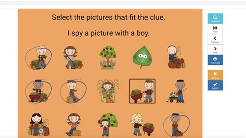 Fall Guessing Game Boom Cards by love2speak | TPT