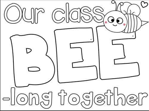 Cute Bee Back to School Bulletin Board-Our class is BEE-long together ...