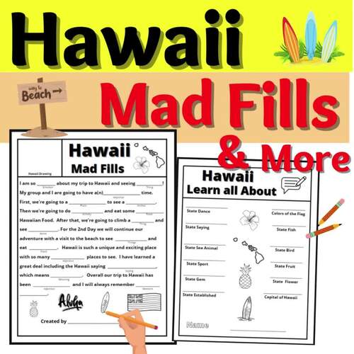 Hawaii Activity Mad Fills Trip Writing AAPI Resource Hawaiian Day Luau