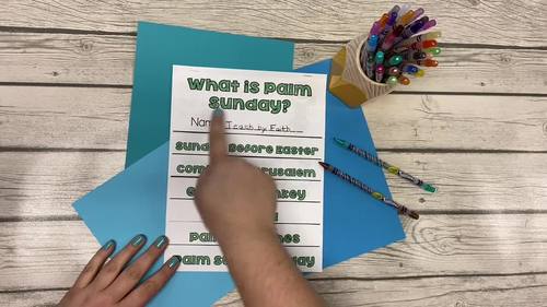 Palm Sunday Craft Holy Week Timeline Bible Lesson Flip Book by Teach by ...