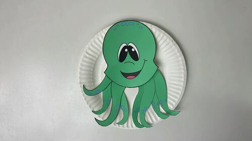 Octopus Paper Plate Craft and Speech Therapy Lesson Plans with Visual ...