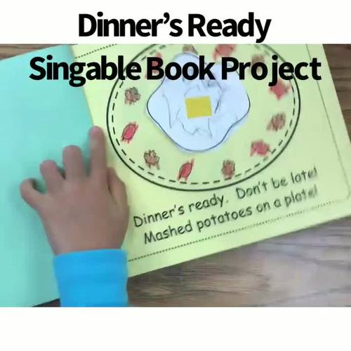 Thanksgiving Dinner's Ready Song & Book Craft - November Holiday Activity