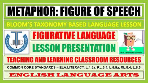 METAPHOR - FIGURATIVE LANGUAGE: WORKSHEETS WITH ANSWERS by JOHN DSOUZA