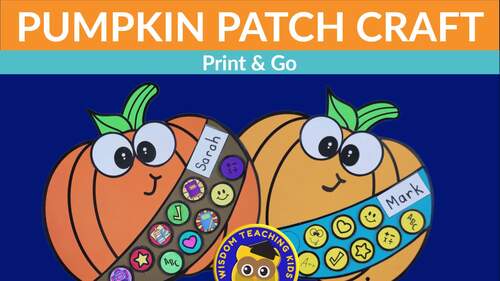 Fall Pumpkin Patch Craft | No Prep October November Bulletin Board