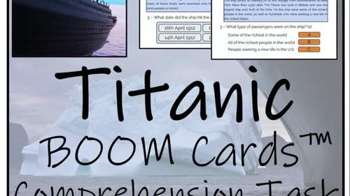 Titanic Disaster BOOM Cards™ Comprehension Activity | 3rd Grade & 4th Grade