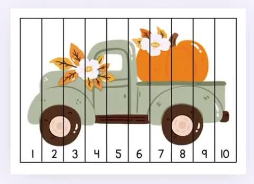 Autumn Number Puzzles | Fall Math Center Activities by SproutandSparkle