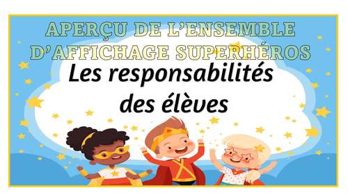 Les superhéros - Ensemble d'affichage complet by Creations Bonheur