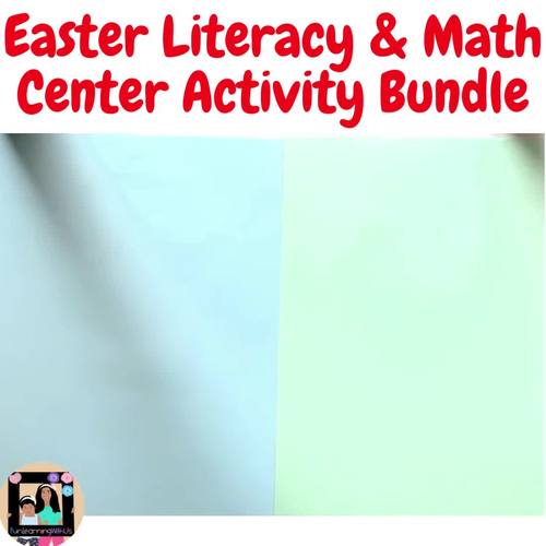 Easter Literacy &Math Centers Bundle for Preschool, Pre-k & Kindergarten