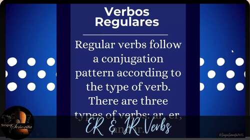 Spanish ER & IR Verbs PowerPoint Lesson by SinginSeñorita | TPT