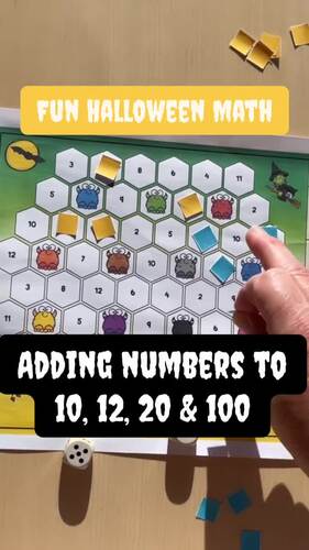 Halloween ADDITION to 10, 12, 20 & 100 - 4 Fun Math Games for 1st & 2nd ...