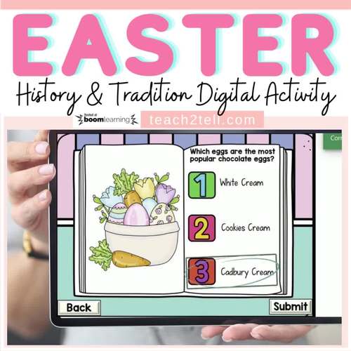 Easter Reading Comprehension Activities Digital Boom Cards by Teach2Tell