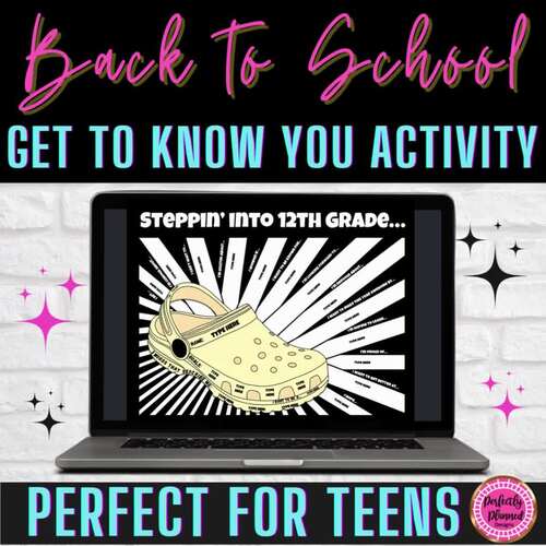 12th Grade | Back to School Croc Get to Know You | Fun Digital Activity