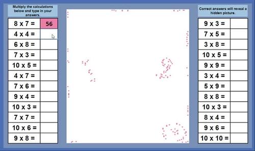 Digital Pixel Art NO PREP - Stained Glass Fairy Multiplication to 10