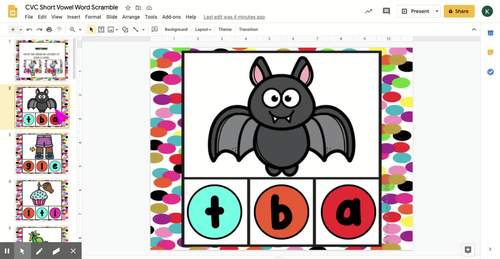 Digital Word Work CVC Words for Google Slides™ Mixed Practice | TpT