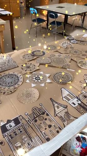 Middle or High School Art Mandala Design Radial Symmetry Winter Art Lesson