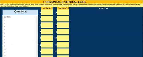 Horizontal and Vertical Lines Task Cards Sticker Reveal by Abaco ...