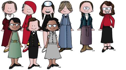Womens History clip art Set 4 Historical Figures clip art COLORED Version