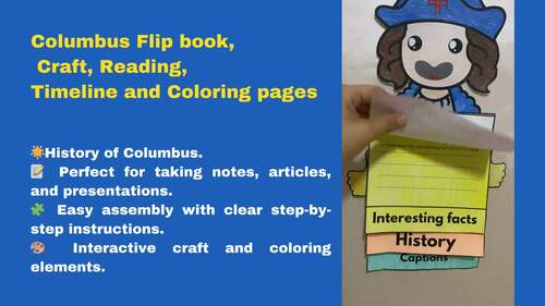 Columbus Day Activities - Columbus Day Flip Book, Craft, and Coloring pages