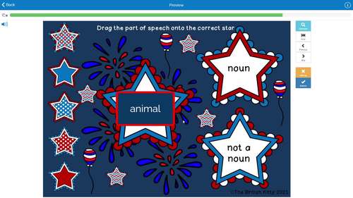 Labor Day Noun Not A Noun Grammar Boom Cards™ by The British Kitty