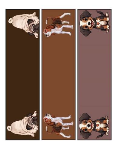 Dog Themed 10 Drawer Rolling Cart Labels with Editable Rolling Cart Labels