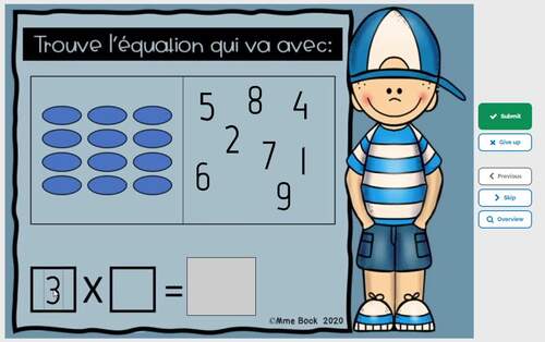 BOOM Cards: Les matrices de multiplication de 1 à 5 by Mme Bock | TPT