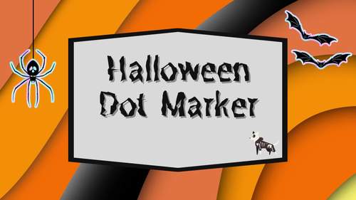 Halloween DOT Paint Bingo Daubers Activity for Preschool Kindergarten