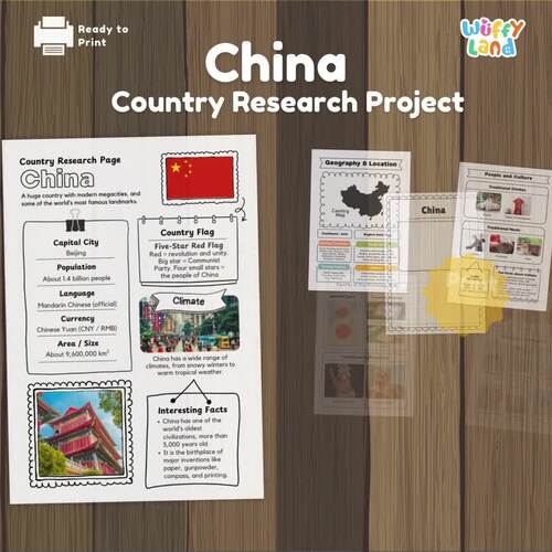China Country Study Bundle | Geography Research, Coloring Pages ...
