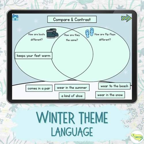 Winter Language Boom Cards™ for Speech Therapy by In Unison Speech Therapy