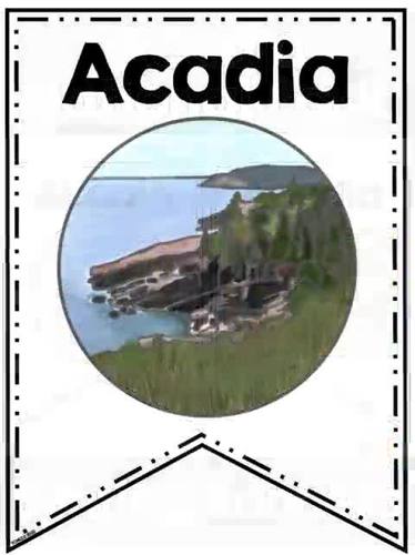 Acadia National Park Bunting Banners by TCHR2.0 | TPT