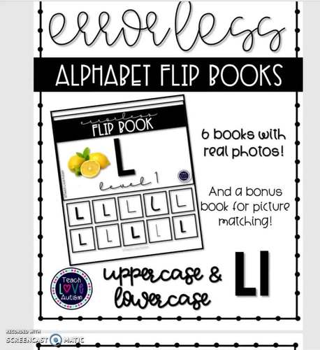 Alphabet Adapted Books for Letter L with Real Photos by Teach Love Autism