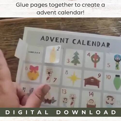 Printable Advent Calendar | Christmas Coloring | Nativity | Advent ...