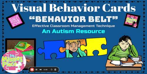 Behavior/Classroom Management: Visual Cards, Autism, Toolkit "BELT"