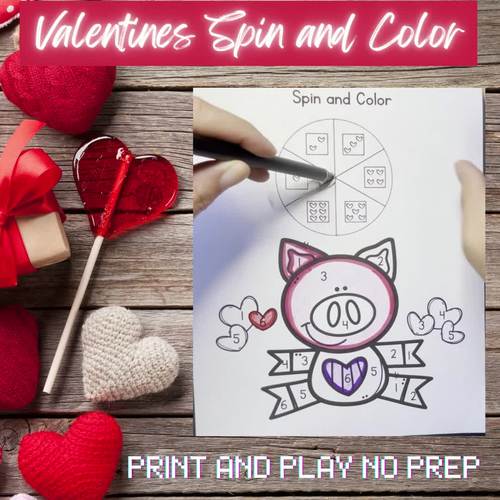 Valentines Spin and Color by Making Number Sense Make Sense | TPT